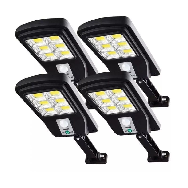 GENERICO Pack 4 Foco Solar Led Exterior Con Sensor De Movimiento Ip65 ...
