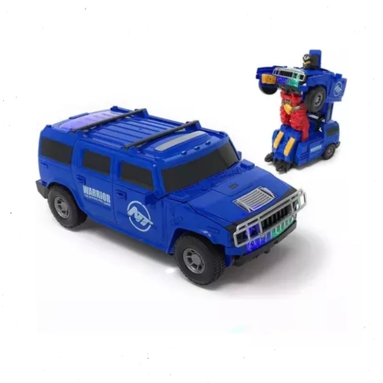 GENERICO Jeep Robot Transformer Con Iluminación Y Sonido Azul marino ...