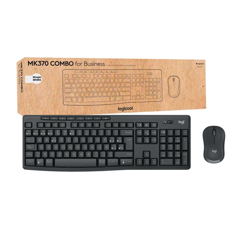 LOGITECH Kit Teclado y Mouse Inalambrico Logitech MK370 For Bussiness ...