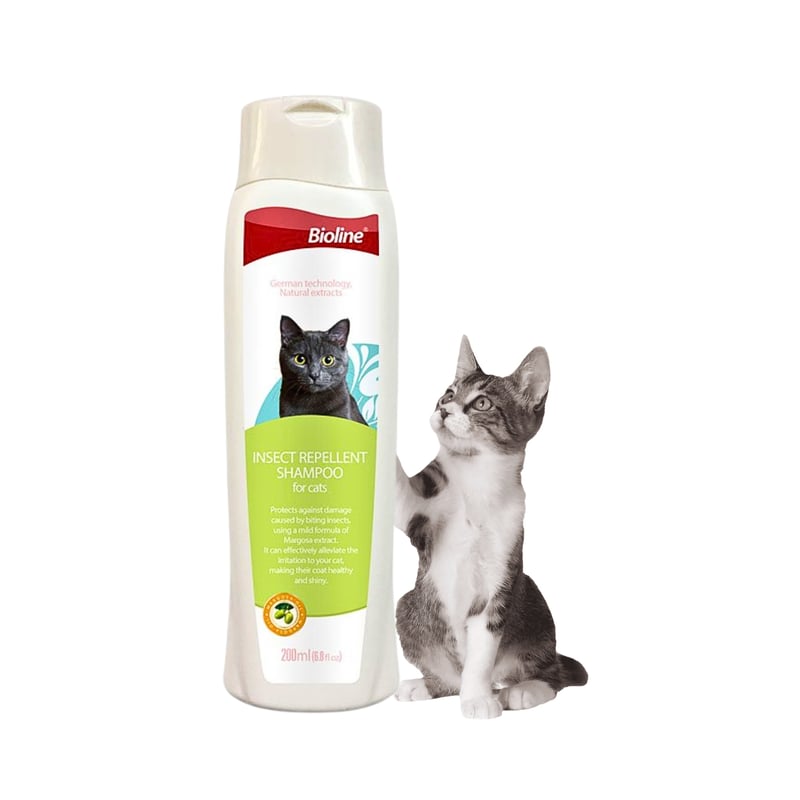 GENERICO Shampoo Repelente Para Gato Insecticida Cat - Bioline 200 Ml ...