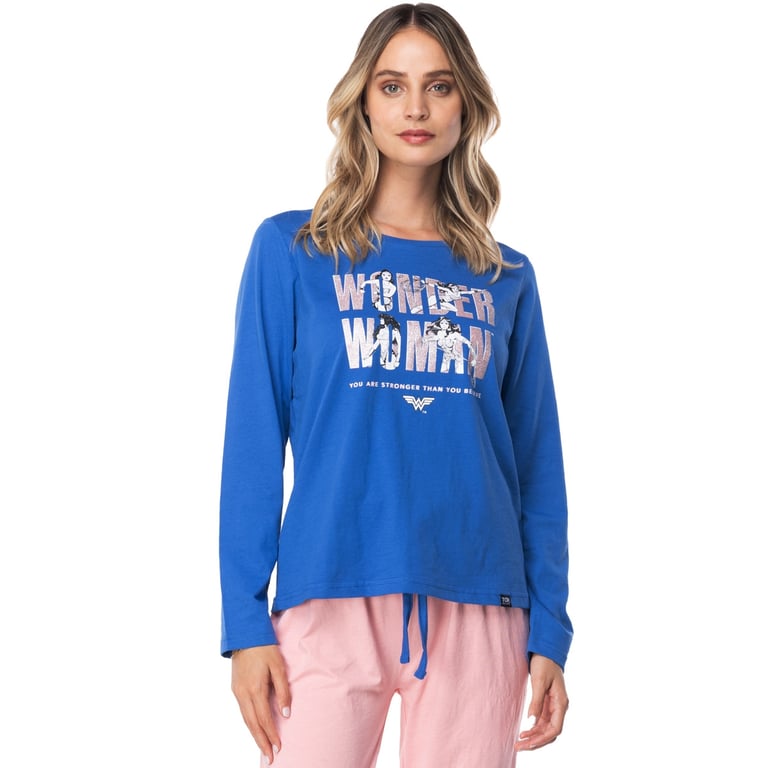 TOP Pijama Largo Algodón Mujer Invierno DC C2 Top | falabella.com