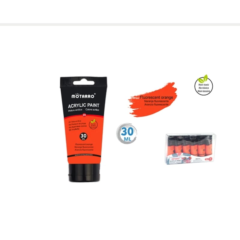 Pintura Acrílica Naranja Fluorescente 30 ML | Sodimac - Falabella