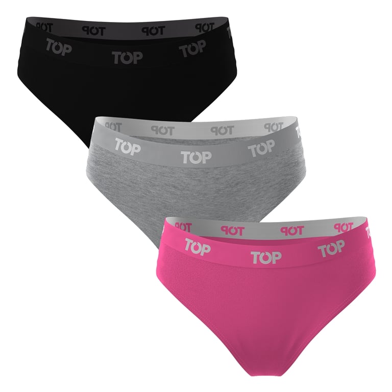 TOP Calzón Bikini NIÑA Algodón Pack 3 C8 Top | falabella.com