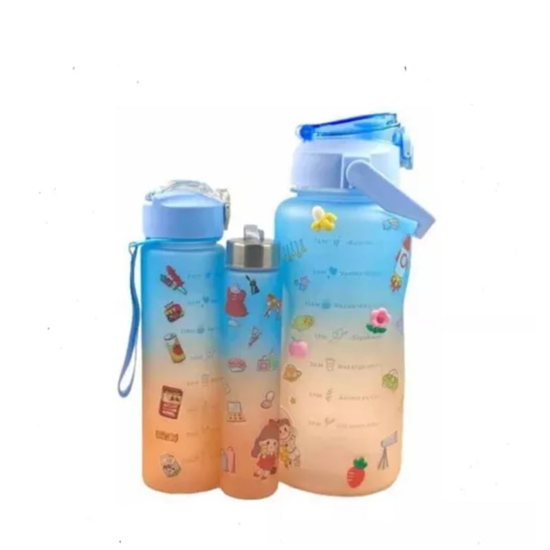 GENERICO Pack De 3 Botellas Motivacional 2 Litros 900ml 300ml Agua | falabella.com