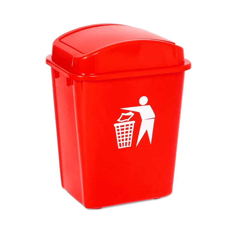 GENERICO Basurero de 30 Litros Tapa Vaiven Rojo | falabella.com
