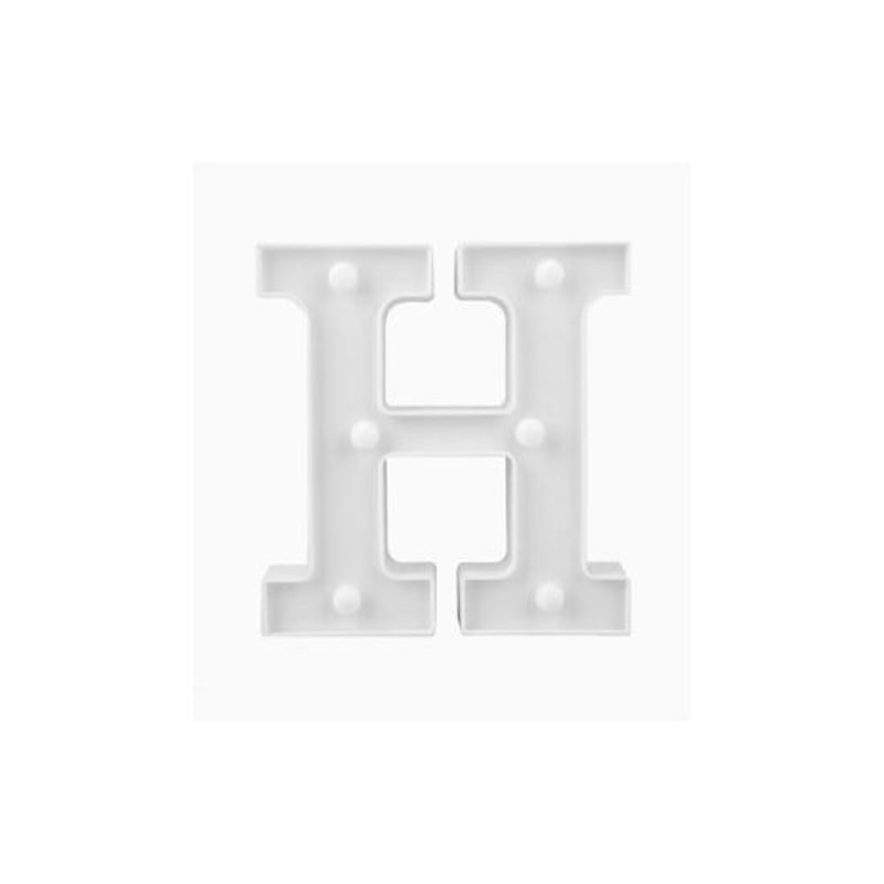 GENERICO Letras Con Luces Led H Color Blanco Plastico | falabella.com