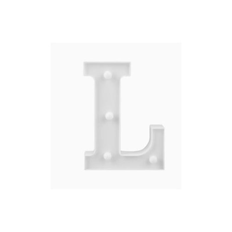 GENERICO Letras Con Luces Led L Color Blanco Plastico | falabella.com