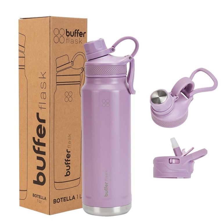 BUFFER FLASK Termo Botella Agua Termica Acero Inox Buffer 1lt - Lila | falabella.com