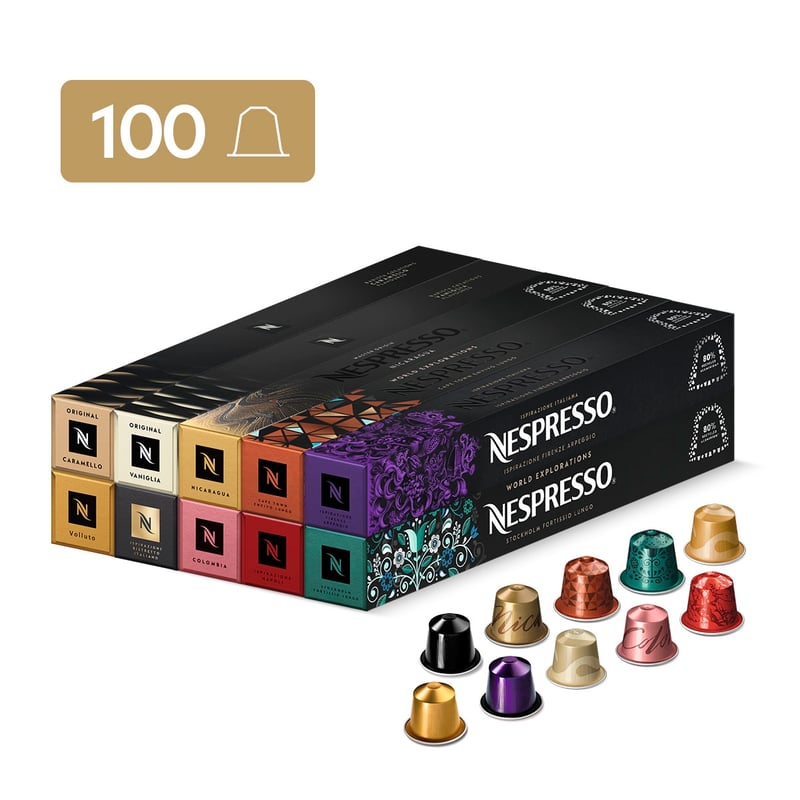 NESPRESSO Cápsulas de Café Nespresso Pack Favoritos - 100 unidades ...