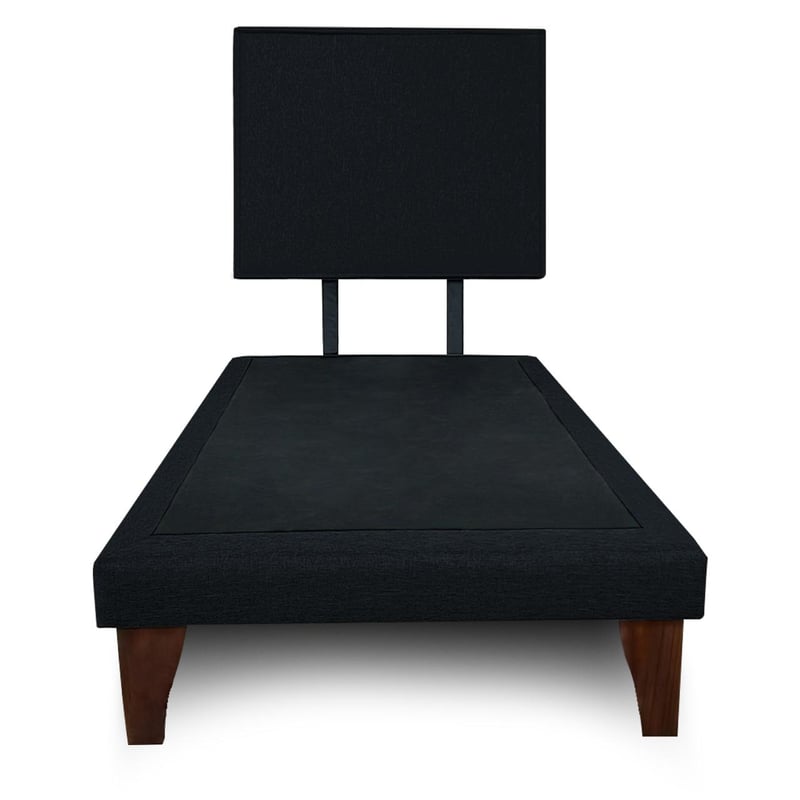 GENERICO Base Cama Europea 1 Plaza Con Respaldo Negro Liso | falabella.com
