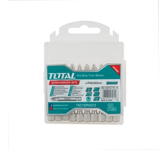 TOTAL TOOLS Juego Set De Puntas Phillips Ph2 X 50mm Imantadas ...