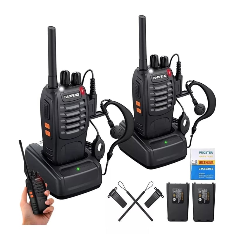 BAOFENG Pack X 2 Radios Comunicación Baofeng Bf-888s Walkie Talkie ...