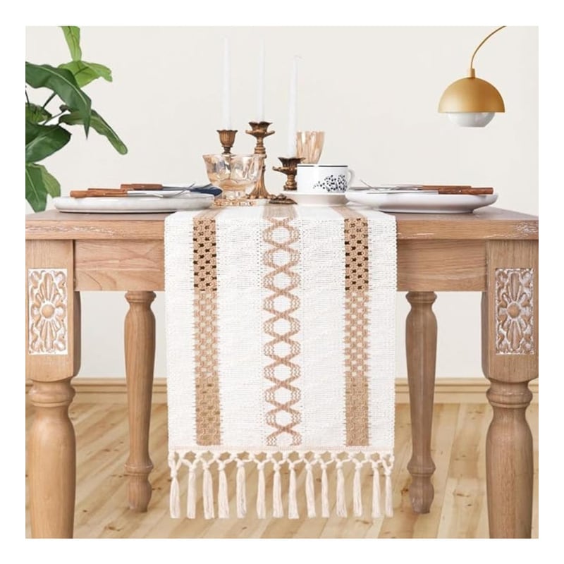 AZ AURAZEUS Camino De Mesa Decoracion Yute Manteles De Centro 180 x 30 ...