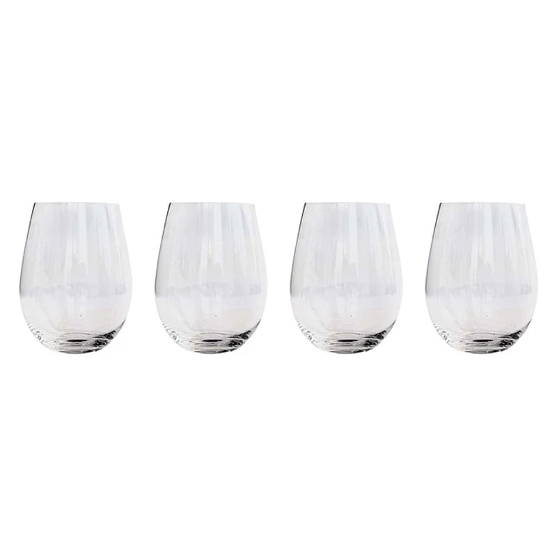 WAYU Set 4 Vasos Vidrio Cristal Redondo Wayu 580ml Liquido Coctel ...