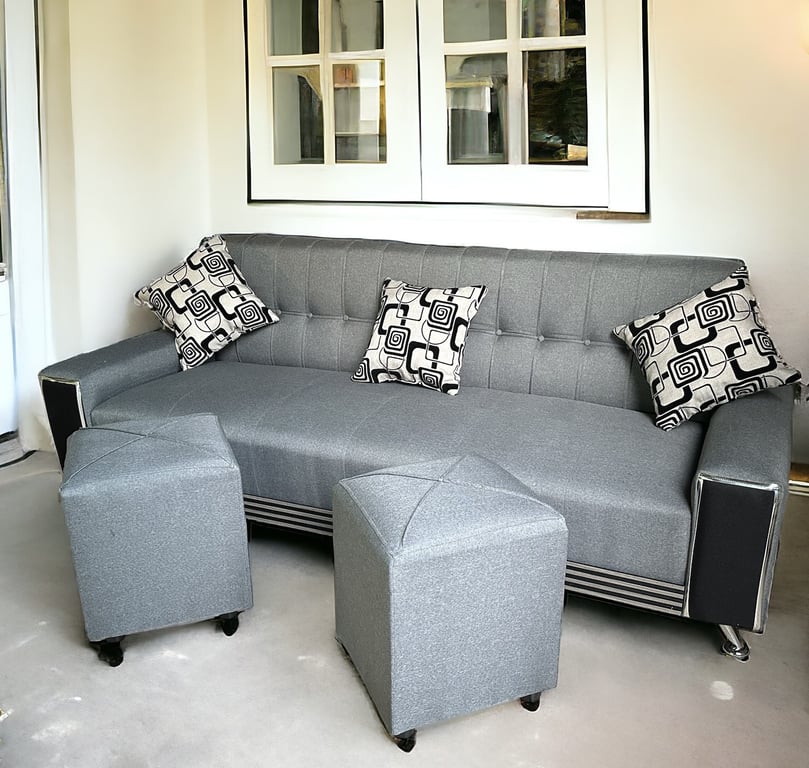 GENERICO SOFA CAMA ALBERT juego con puf y cojines | falabella.com