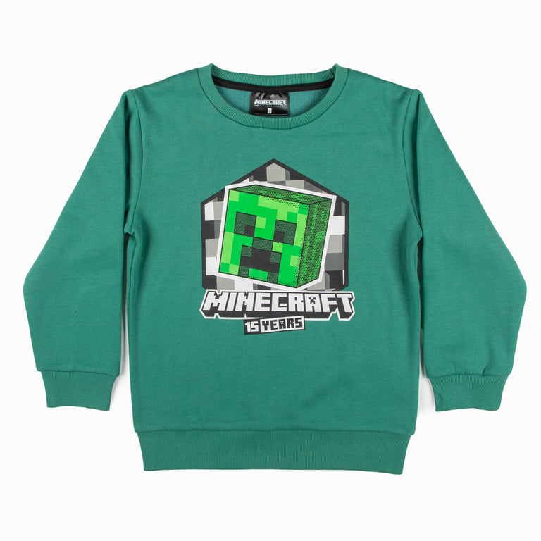 MINECRAFT Poleron Niño 15 Years Verde Minecraft | falabella.com