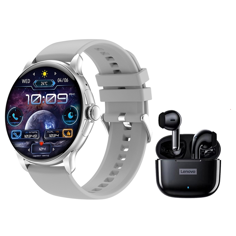 LENOVO Toumi Watch GT-H9-W Amoled y Lenovo LP40 Pro-Negro De Audífonos ...