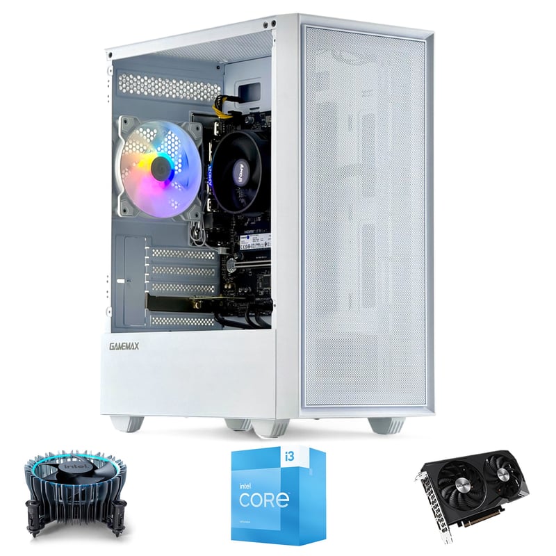 HYPERPC PC GAMER Blanco: INTEL CORE i3 13100 8gb 500Gb GTX 1650 WiFi ...