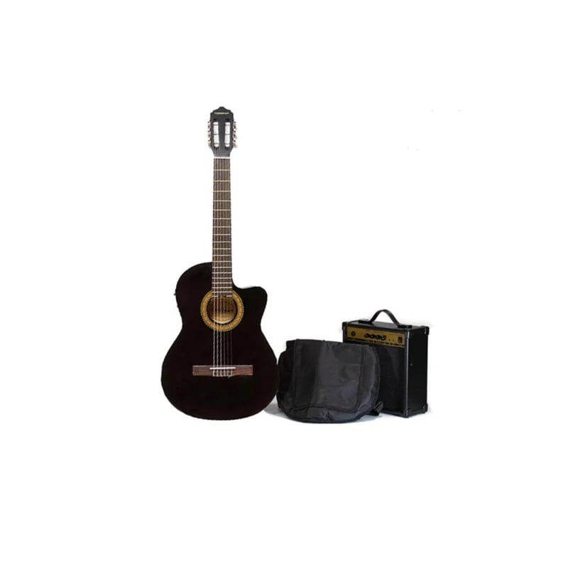 FREEMAN Guitarra Electroacústica Freeman FRCG44CEQ pack - Negro ...