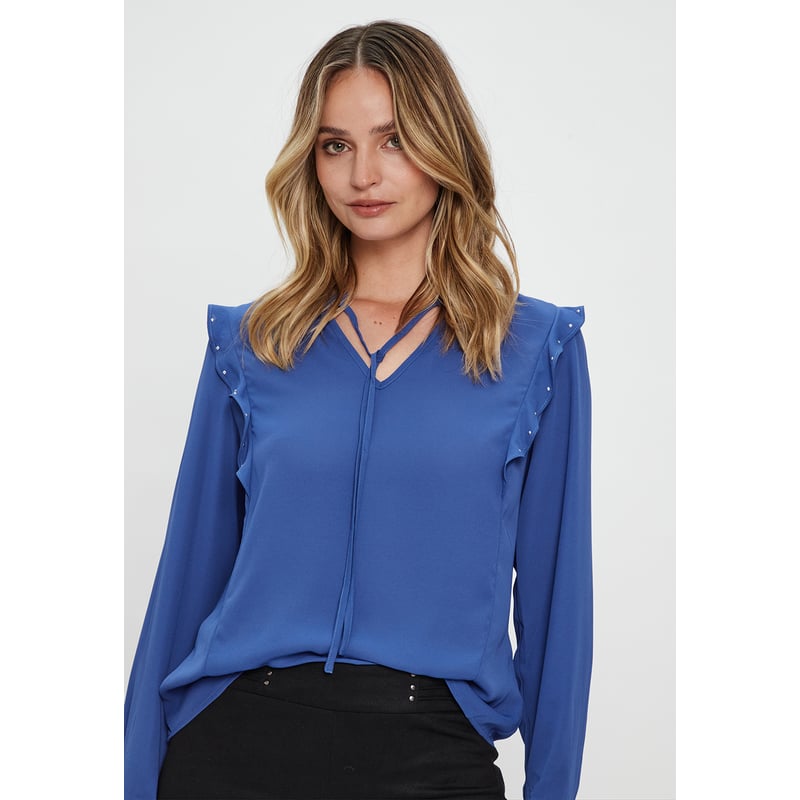 ASH Blusa Lisa Azul Ash | falabella.com