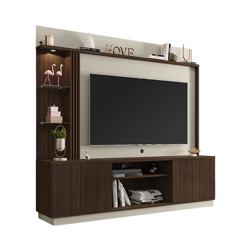 HOGA Centro de Entretenimiento Rack Tv 65 Atlanta Nogal Blanco Invierno ...