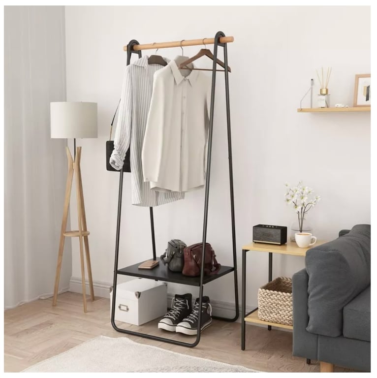 Perchero Organizador De Ropa Metal 158x40x53 Cm Con Repisa | Sodimac Chile