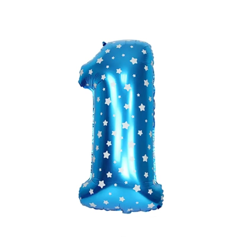 GENERICO Globo Metalizado Azul Numero - 1 | falabella.com