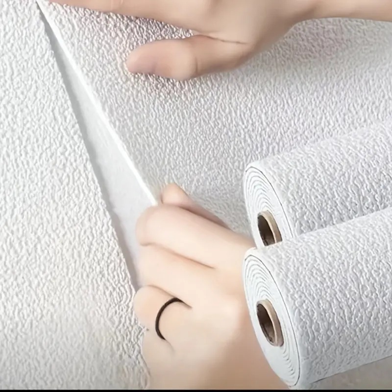 GENERICO PAPEL MURAL ADHESIVO TEXTURIZADO GRUESO COLOR BLANCO | falabella.com