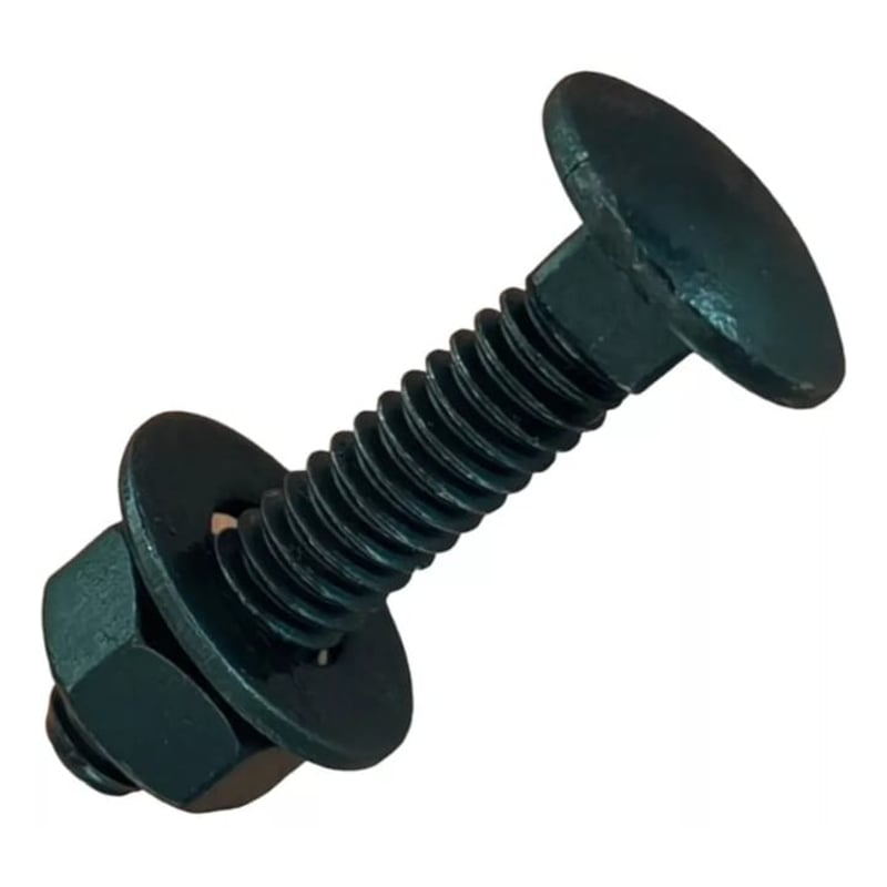 GENERICO Perno Coche 1/4 X 2 1/2 Con Tuerca Y Golilla Negra (100 ...