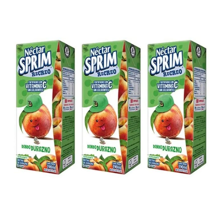 SPRIM Caja Jugos Néctar Sprim Recreo 24 Unidades 190ml Durazno ...
