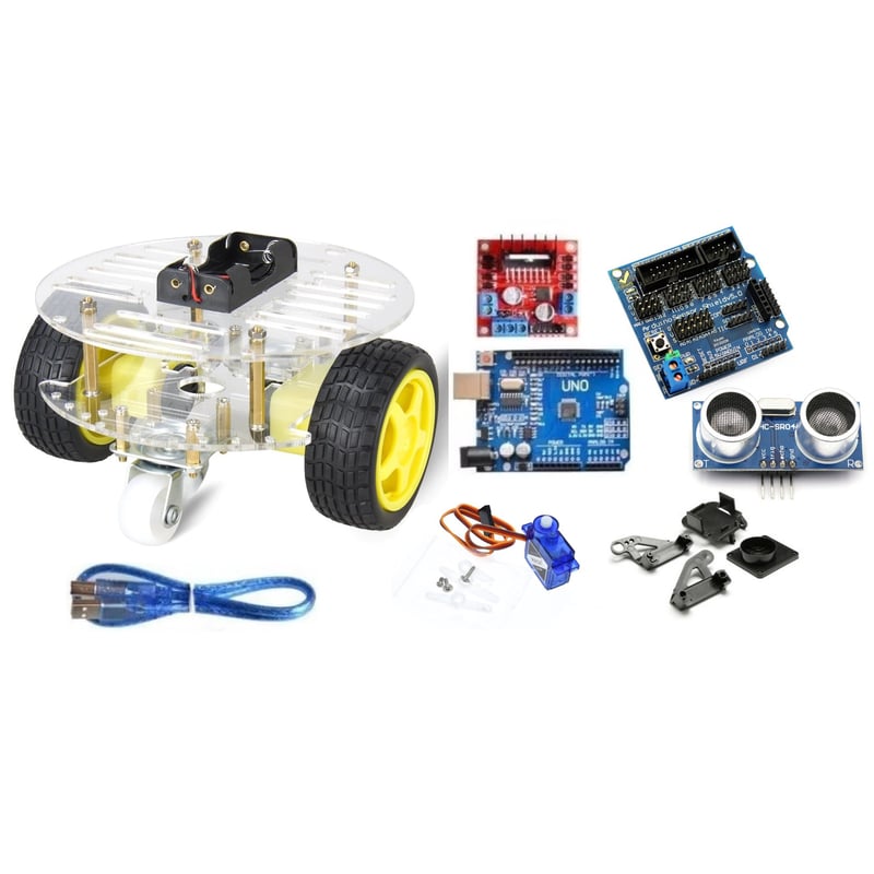 GENERICO Chasis smart car Circular 4 ruedas Kit 4 Compatible con ...