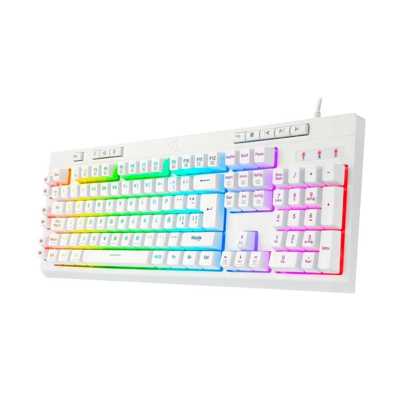 REDDRAGON Teclado Gamer Shiva K512w-rgb Redragon Blanco ESP | falabella.com