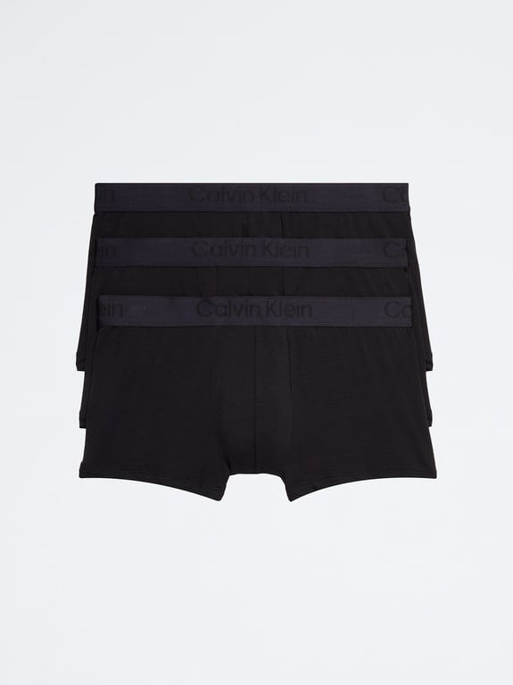 CALVIN KLEIN Pack 3 Bóxers Low Rise Trunk CK Black Negro Calvin Klein ...