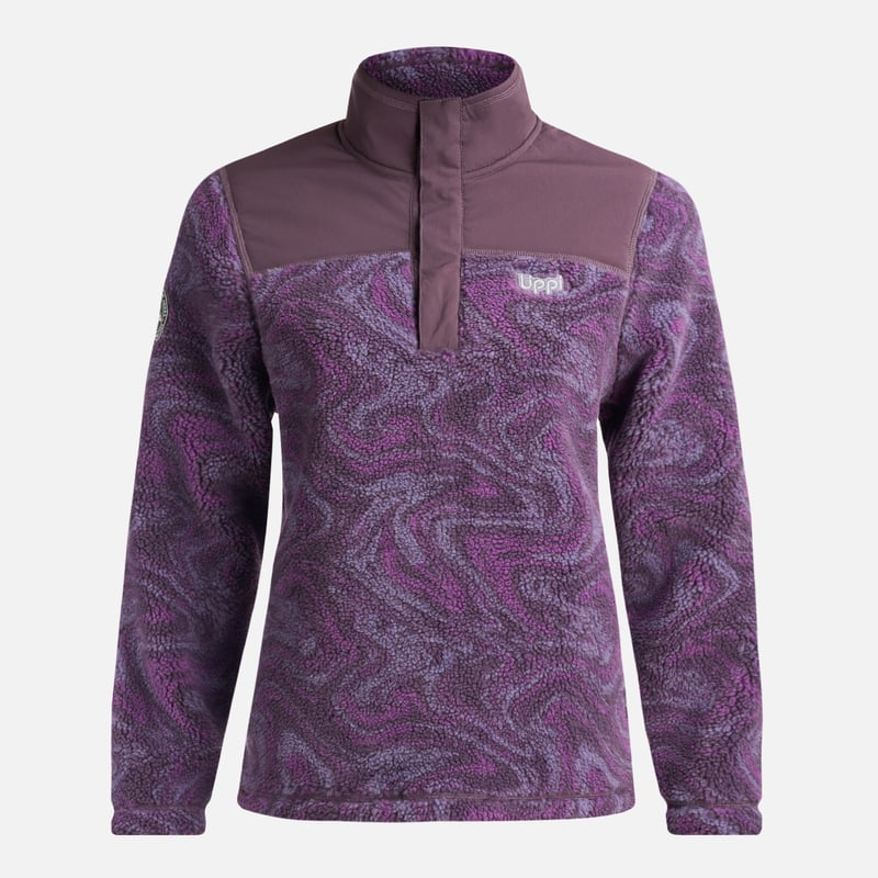 LIPPI Chaqueta Mujer Glaciar Sherpa Pro 14 Zip Jacket Print Morado ...