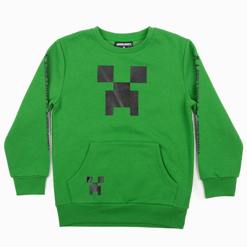 MINECRAFT Poleron Niño Creeper Logo Verde Minecraft | falabella.com