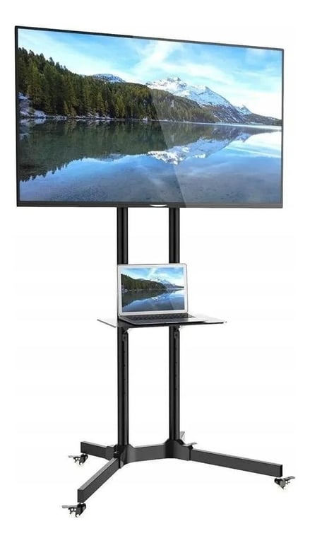 GENERICO Rack Soporte Con Ruedas Stand De Tv Móvil 32 A 70 Color Negro ...