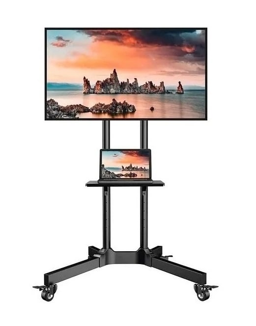 Rack Soporte Con Ruedas Stand De Tv Móvil 32 A 70 Color Negro | Sodimac ...