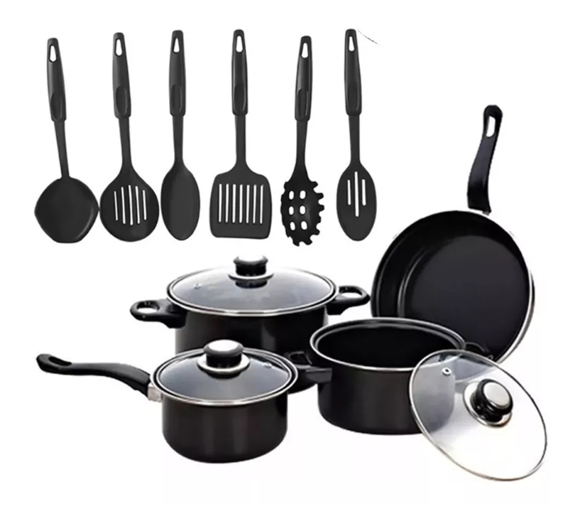 GENERICO Set De Ollas Juego De Ollas Sarten Olla Antiadherente 13 Pcs ...