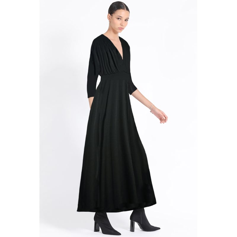 LIOLA Vestido Maxi, Jersey Negro Liola | falabella.com