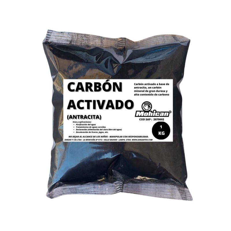 CARBON ACTIVADO (ANTRACITA) MOHICAN BOLSA 1 KG | Sodimac Chile