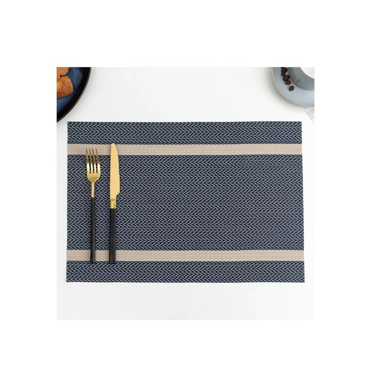 GENERICO Set 6 Individuales De Mesa Rectangular Diseños Azul ...