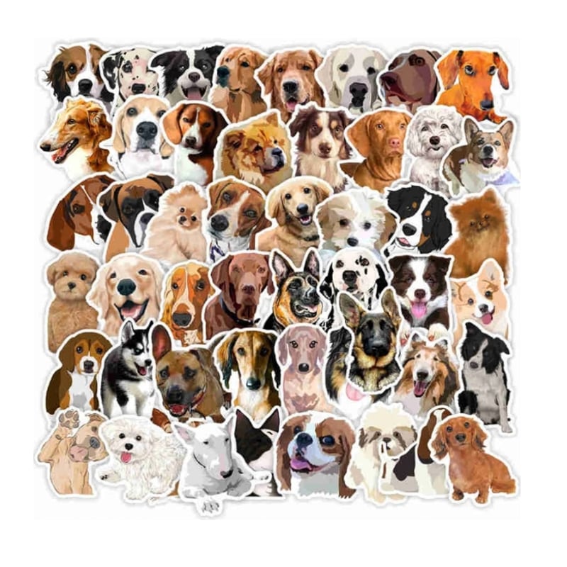 GENERICO Stickers con patrón de perro 10 unidades al azar | falabella.com
