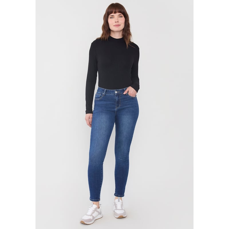 CORONA Jeans Mujer Calce Skinny Azul Oscuro Corona | falabella.com