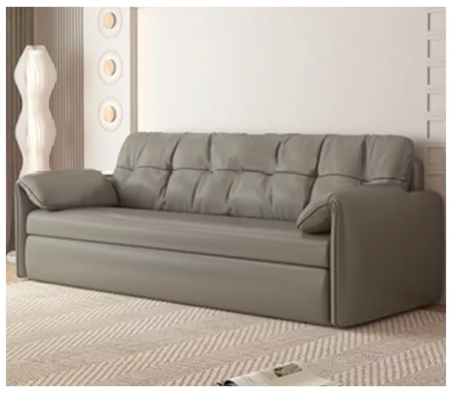 HOMER DESIGN Sofa Cama 120cm Cuero Sintetico Base De Fierro Almacenable ...