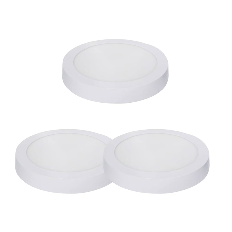 HB LEDS Pack 3 Panel Redondo LED ECO Sobrepuesto Blanco 6W Frío ...