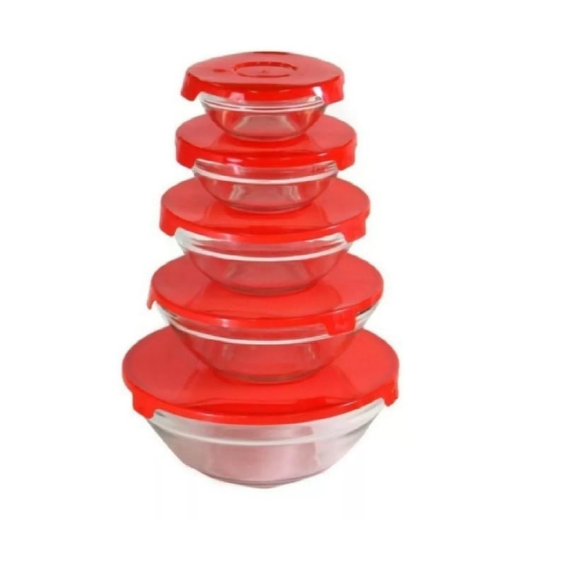 GENERICO Taper Vidrio Tupper Contenedor Organizador Set 5 | falabella.com