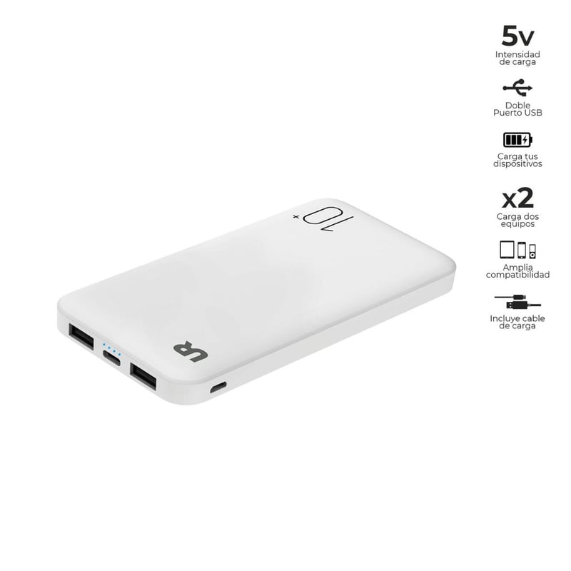 URBANO Batería externa Powerbank USB 10000 MAH Blanco | falabella.com