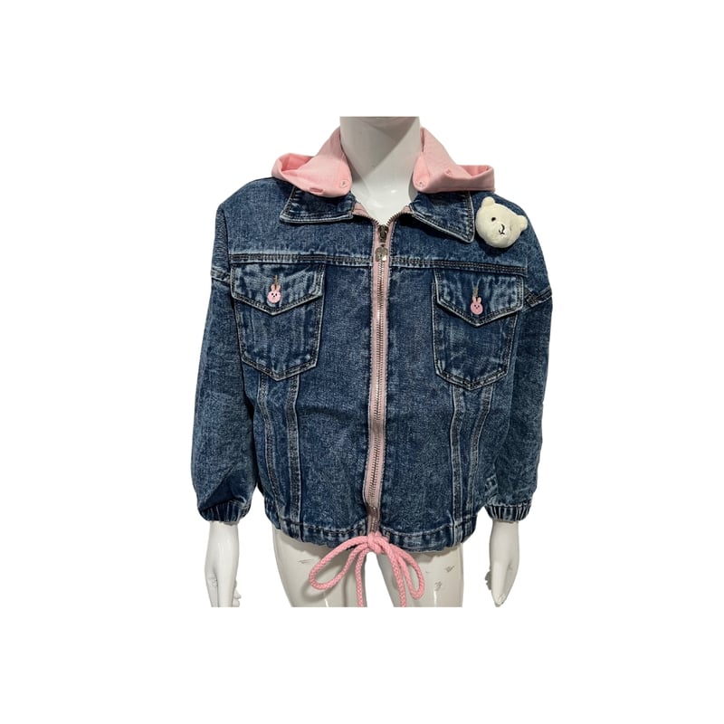 GENERICO Chaqueta Mezclilla De Jean Con Capucha Desmontable Para Niña ...