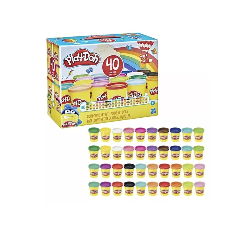 HASBRO Play Doh Mega Pack De 40 Masas De Colores 3,4kg | falabella.com