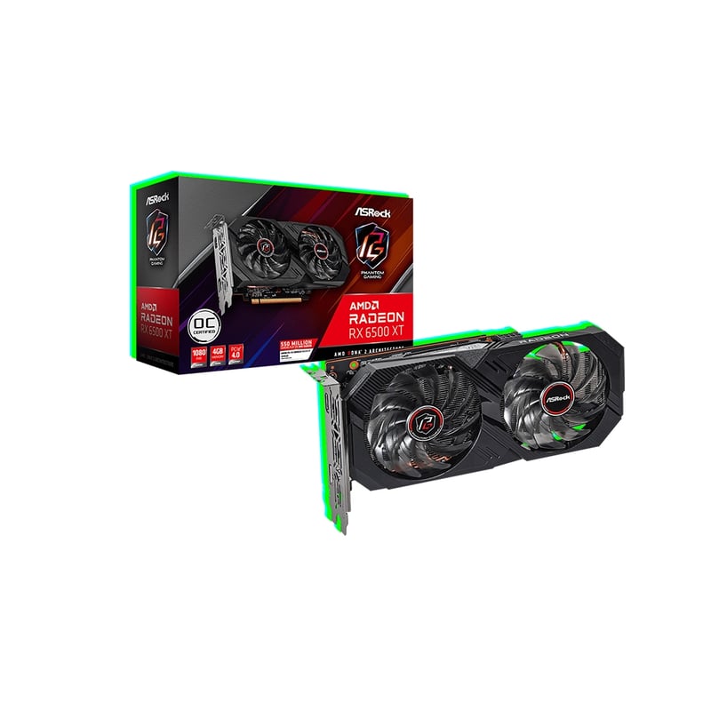 ASROCK Tarjeta de video AMD Radeon RX 6500 XT Phantom Gaming D 4GB OC ...